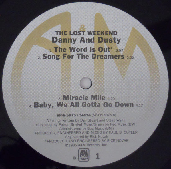 Danny & Dusty: The Lost Weekend 12" – Sorry State Records