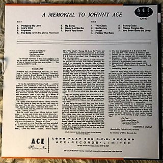 Johnny Ace: Memorial Album For Johnny Ace 12" – Sorry State Records