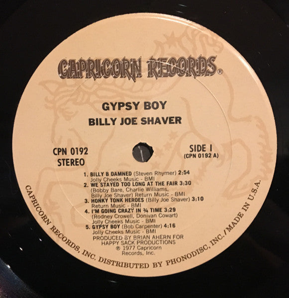 Billy Joe Shaver: Gypsy Boy 12" – Sorry State Records