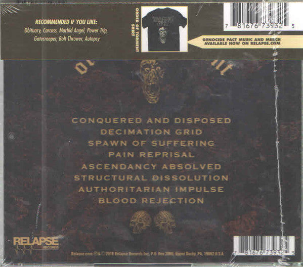 Genocide Pact: Order Of Torment CD – Sorry State Records