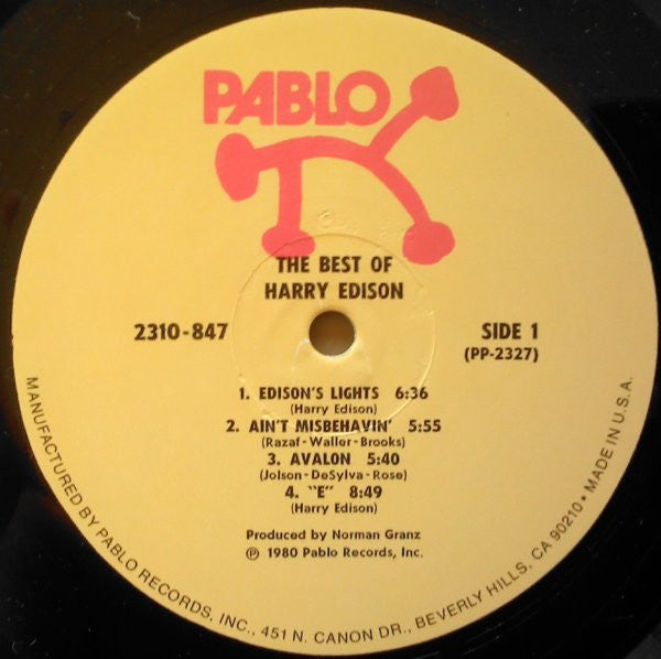 Harry Edison: The Best Of 12" – Sorry State Records