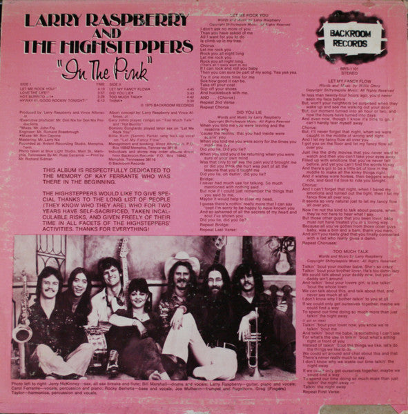 Larry Raspberry And The Highsteppers: In The Pink 12" – Sorry State Records