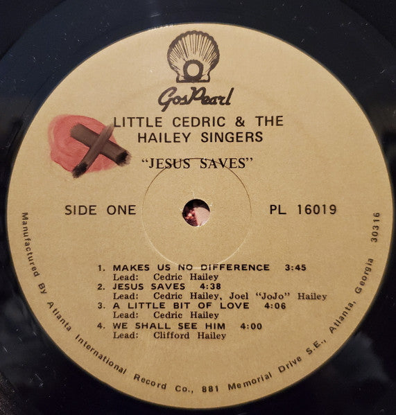 Little Cedric And The Hailey Singers: Jesus Saves 12" – Sorry State Records