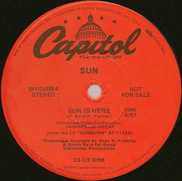 Tavares / Sun: Timber / Sun Is Here 12" – Sorry State Records