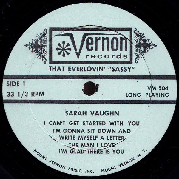 Sarah Vaughn: The Everlovin' Sassy 12" – Sorry State Records