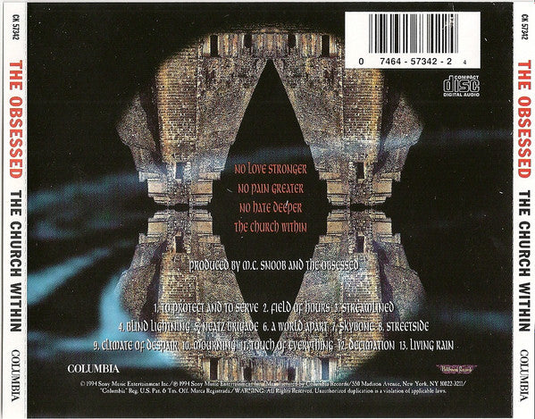 The Obsessed: The Church Within CD – Sorry State Records