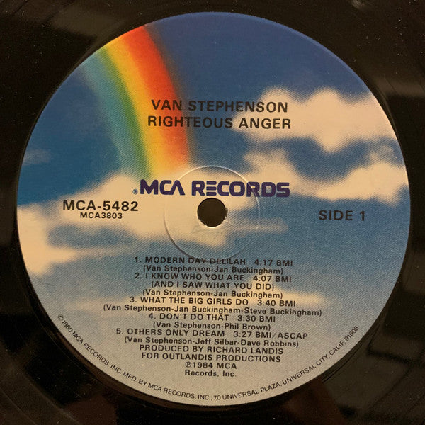 Van Stephenson: Righteous Anger 12" – Sorry State Records